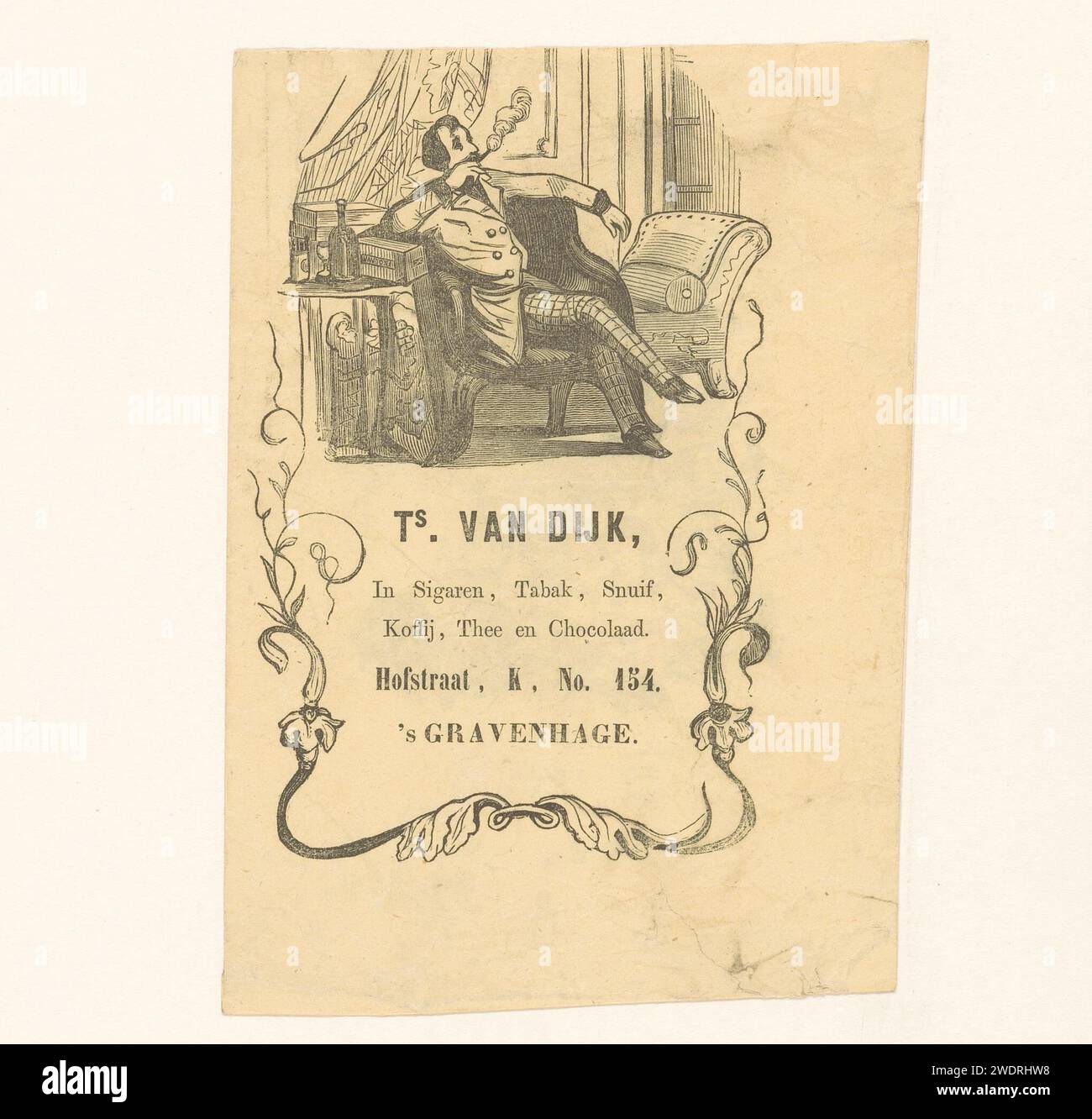 Smoking man in an interior, Anonymous, 1830 - 1899 print Netherlands ...