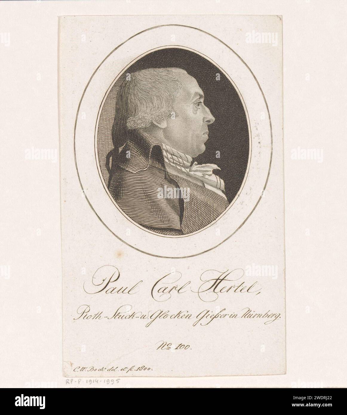 Portrait of Paul Carl Hertel, Christoph Wilhelm Bock, 1800 print ...