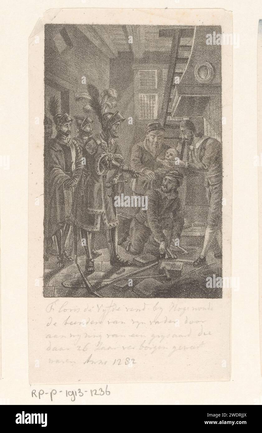 Count Floris V finds the corpse of his father, Anonymous, 1809 - 1899 ...