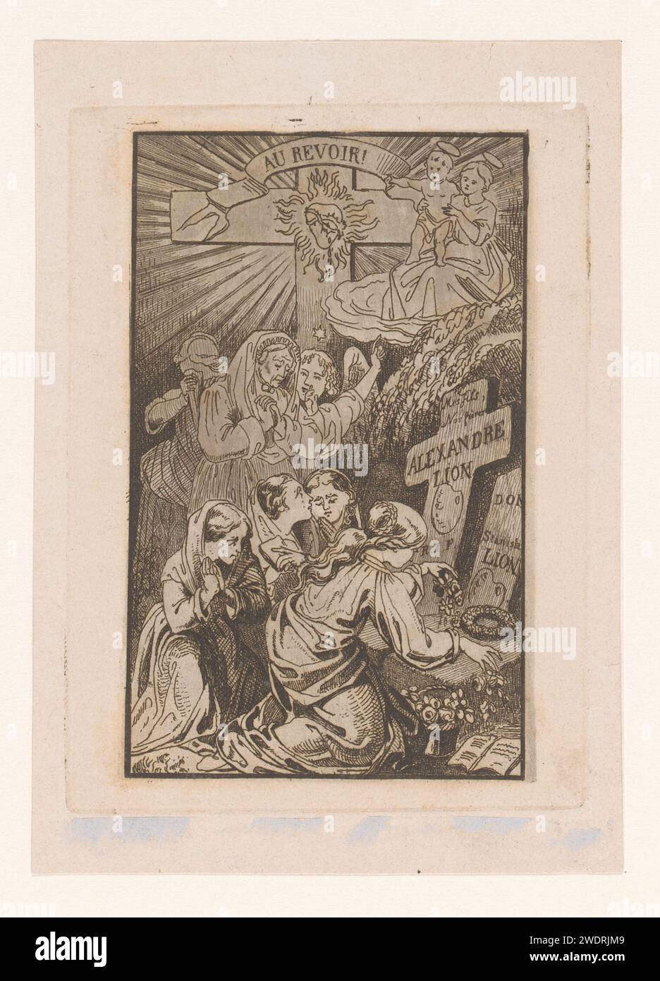 Prayer card for Alexandre Louis and Aloïs Stanislas Lion, Julius Wagner ...