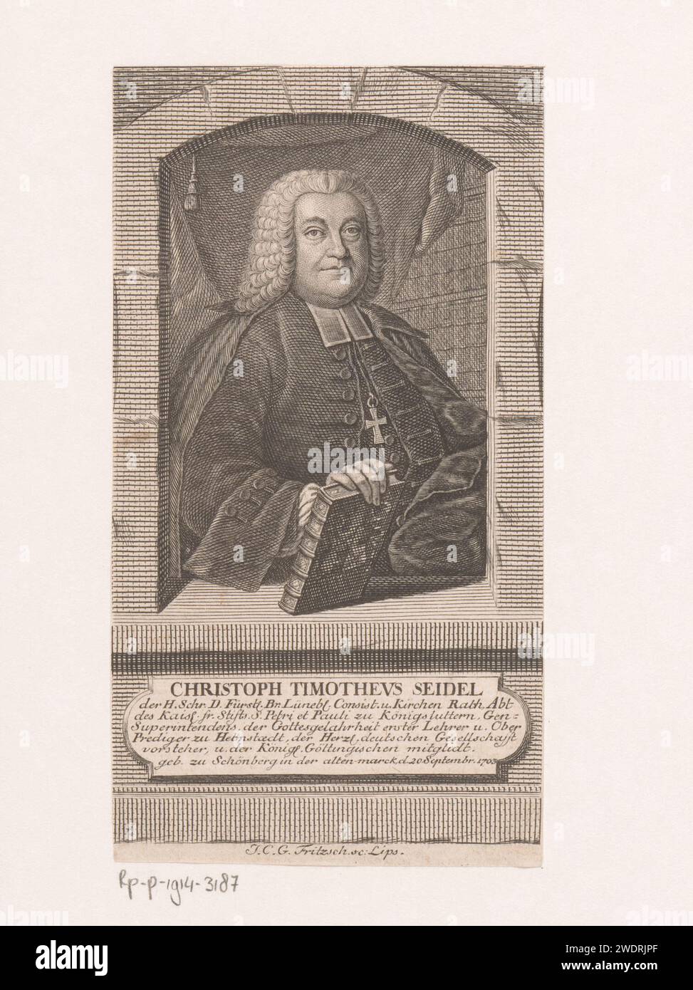 Portrait van Christoph Timothy Seidel, Johann Christian Gottfried ...