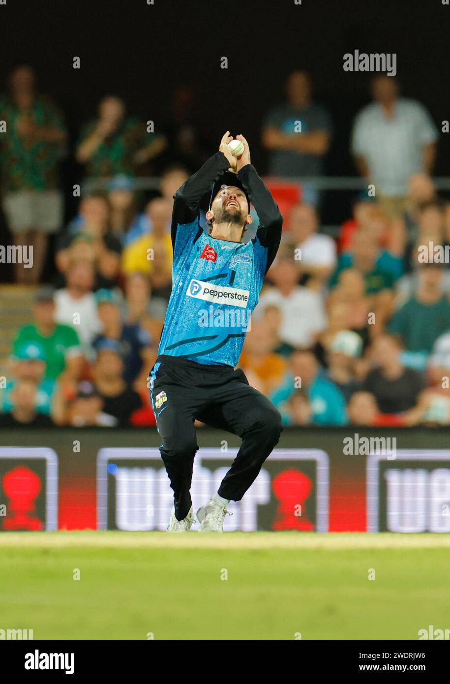 Gold Coast, Australia. 22nd Jan 2024. Max Bryant (17 Brisbane Heat ...
