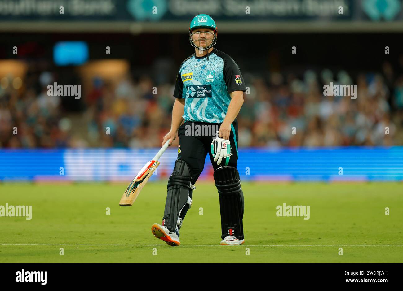 Gold Coast, Australia. 22nd Jan 2024. Max Bryant (17 Brisbane Heat ...