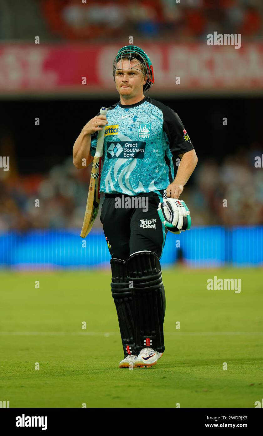 Gold Coast, Australia. 22nd Jan 2024. Max Bryant (17 Brisbane Heat ...