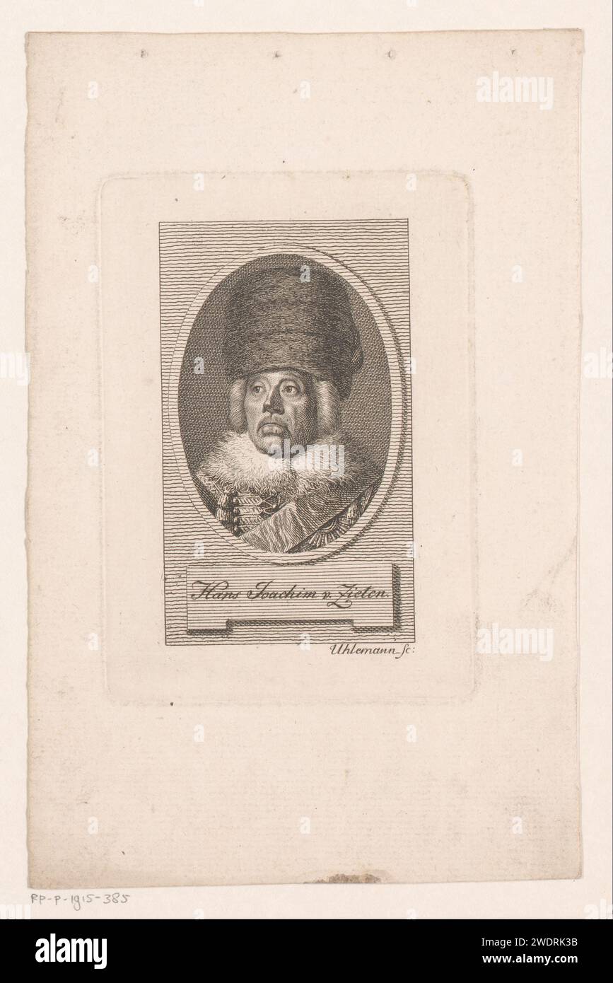 Portrait van Hans Joachim von Zieten, Christian Friedrich Traugott ...