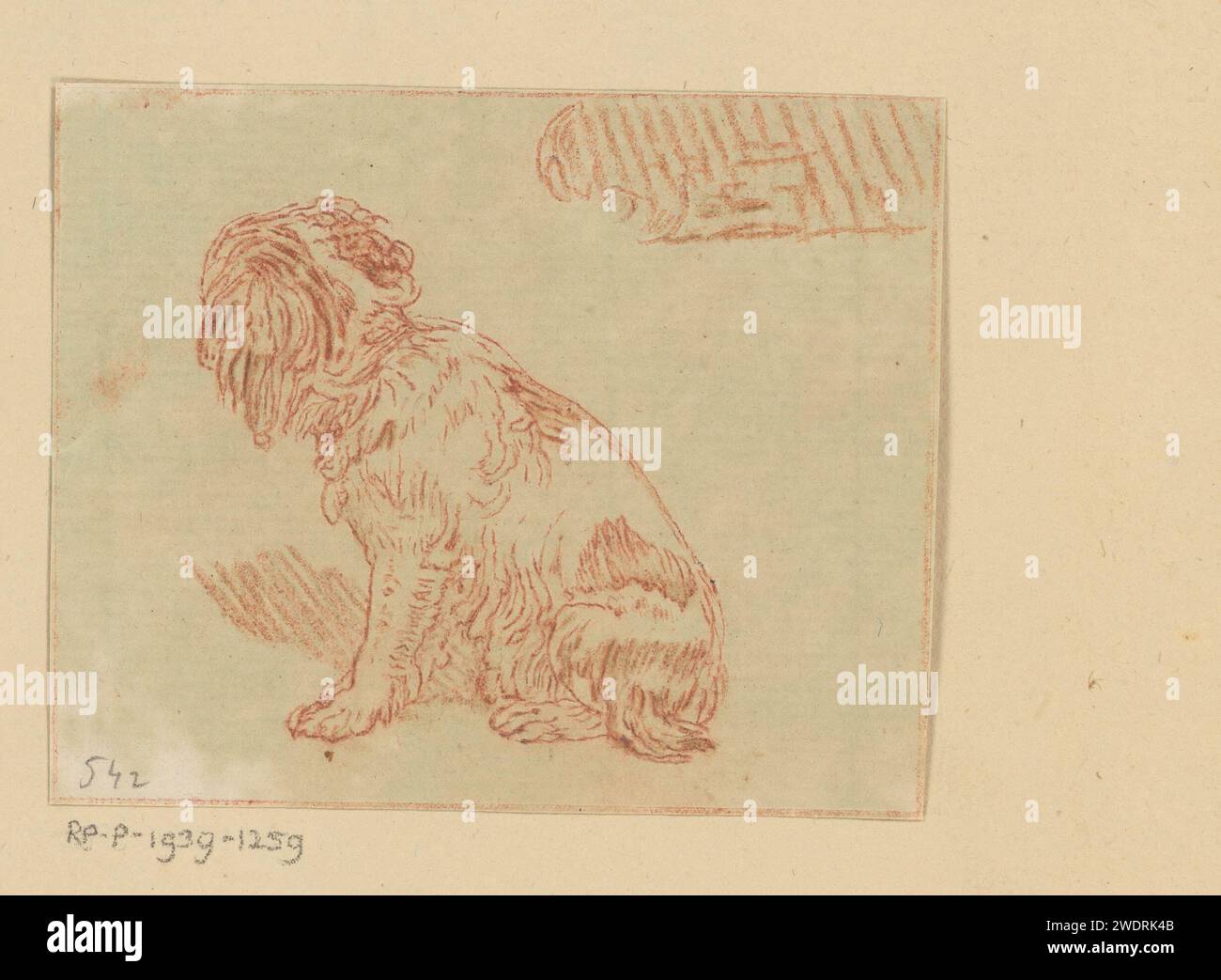 Seated dog, Cornelis Brouwer (Possible), After Frans van Mieris, 1777 ...