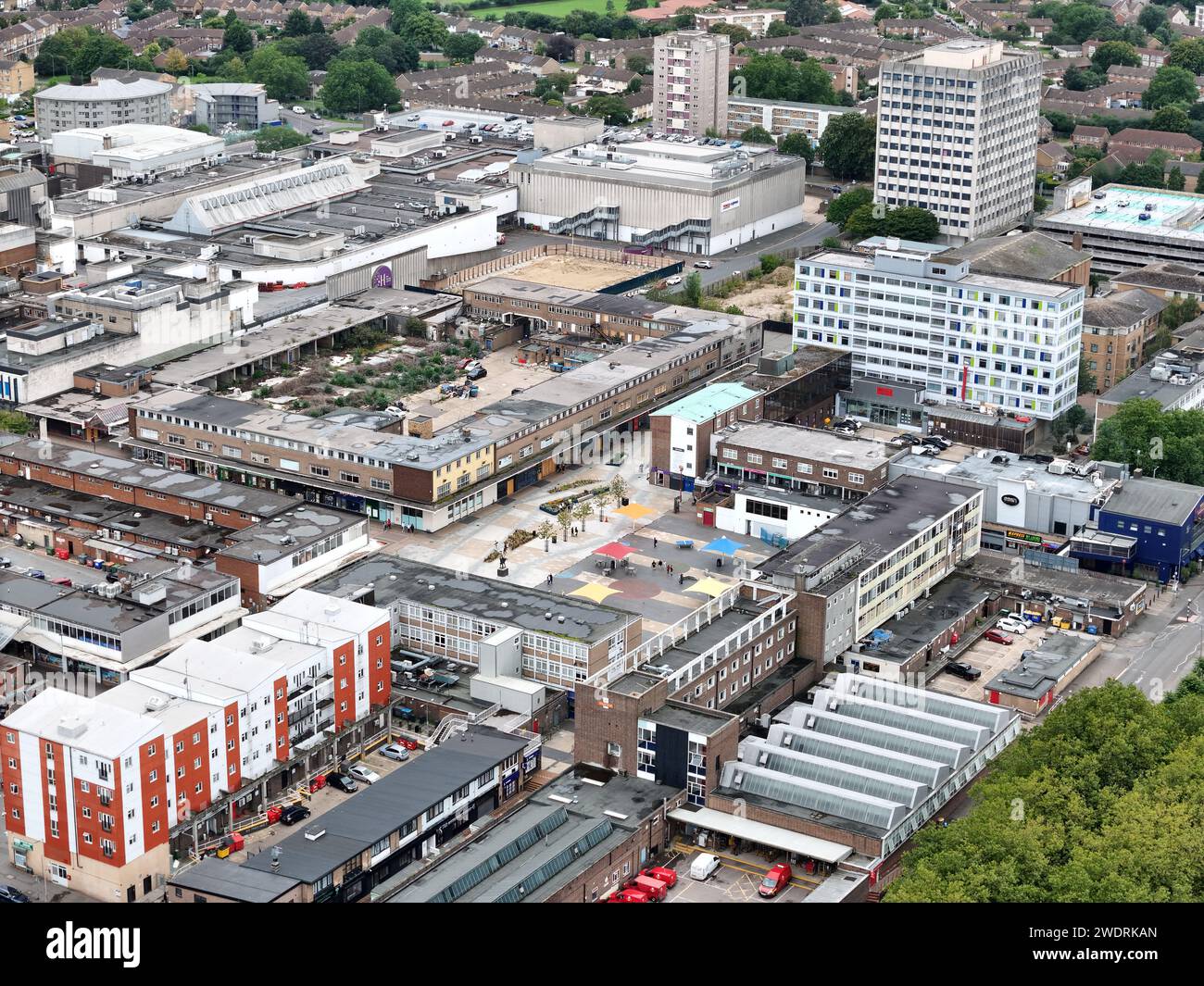 Harlow new town aerial hi-res stock photography and images - Alamy