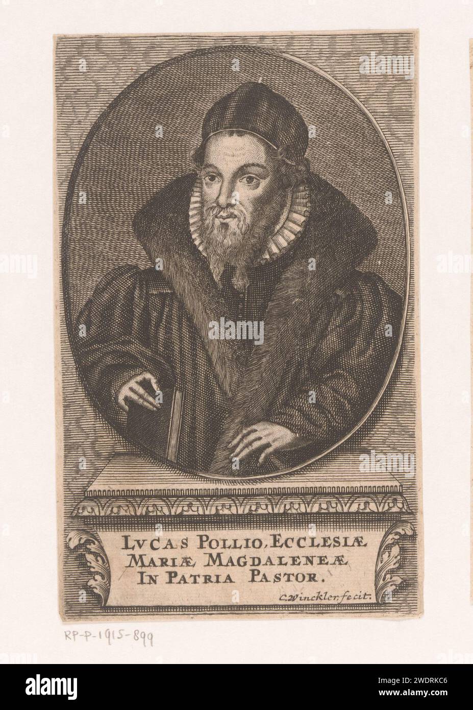 Portrait of Lucas Pollio, Christian Winckler, 1710 - 1740 print Germany ...