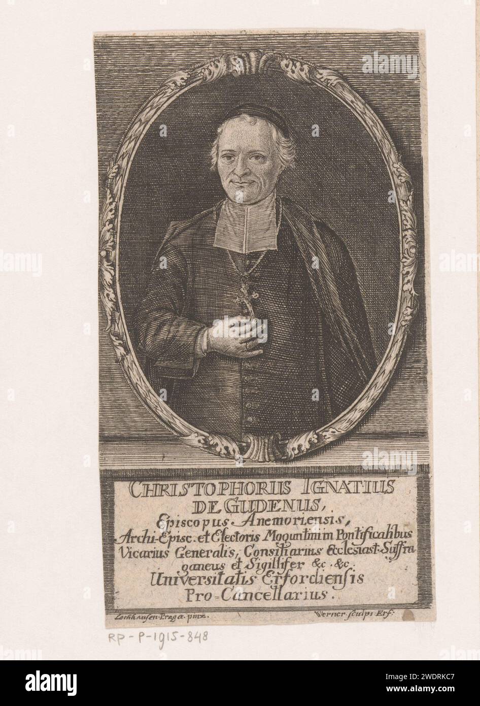 PortraT van Christoph Ignaz von Gudenus, Georg Heinrich Werner, After ...