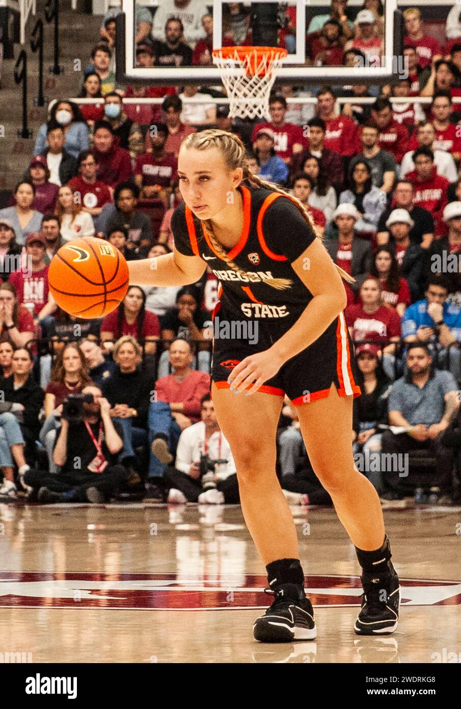 Stanford, CA, USA. 21st Jan, 2024. A. Oregon State guard Kennedie ...