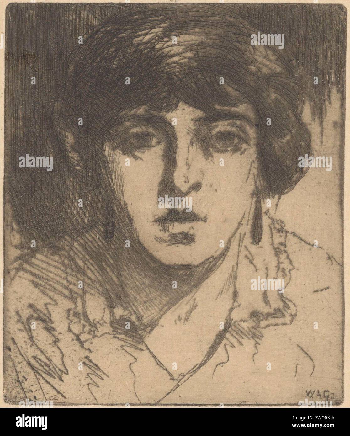 Portrait of an unknown woman, Willem Adrianus Grondhout, 1888 - 1934 ...