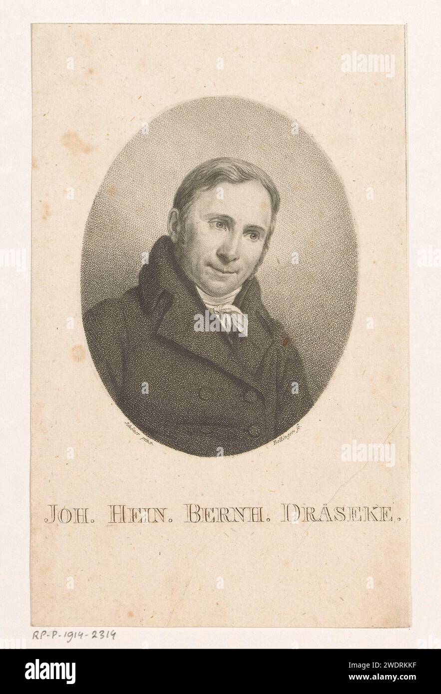 Portrait van Johann Heinrich Bernhard Dräseke, Friedrich Wilhelm ...