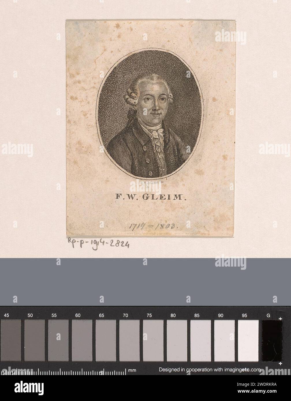 Portrait van Johann Wilhelm Ludwig Gleim, Gustav Georg Endner, 1764 ...