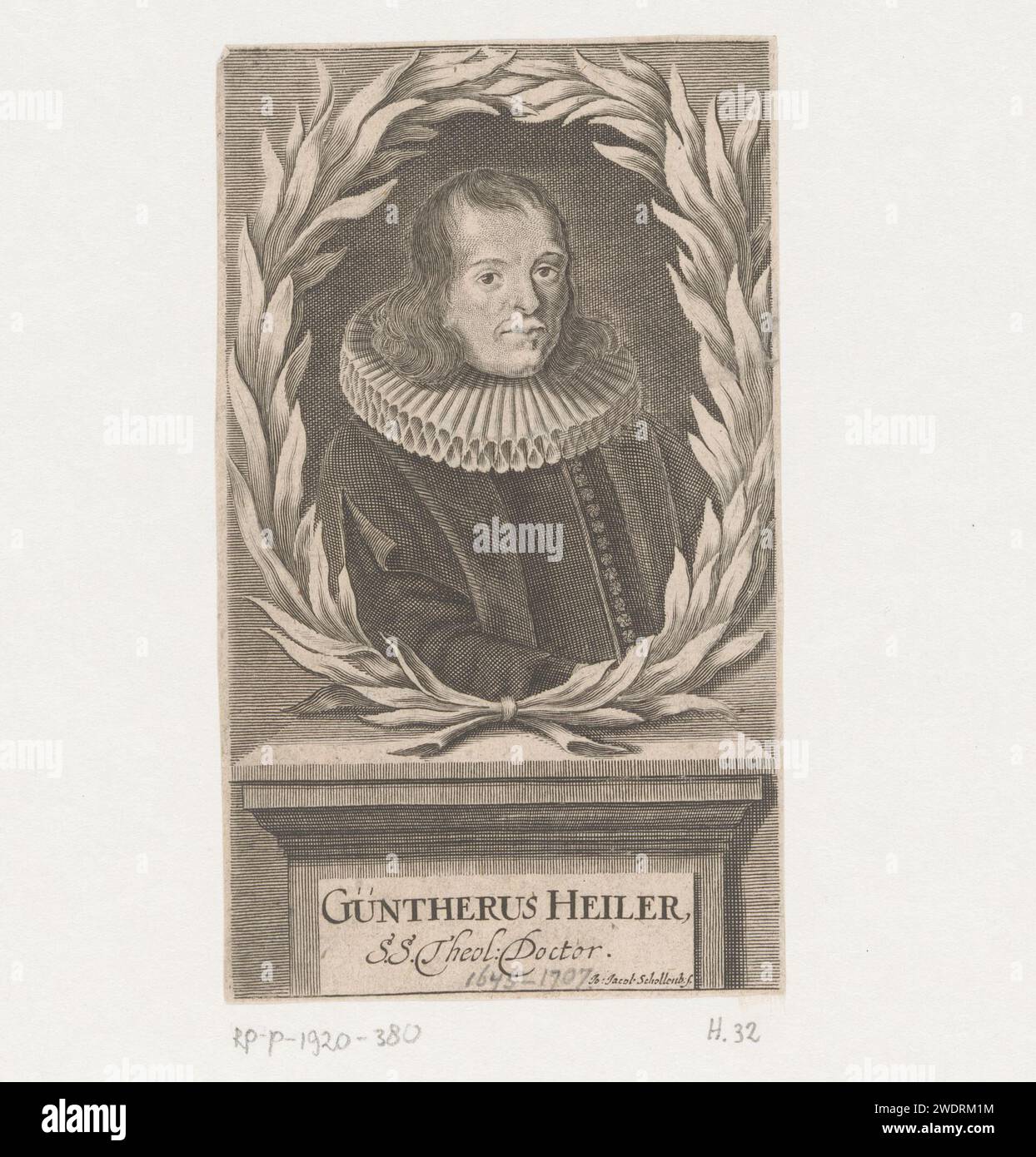 PortraT van Günther Heiler, Johann Jacob Schollenberger, 1656 - 1689 ...