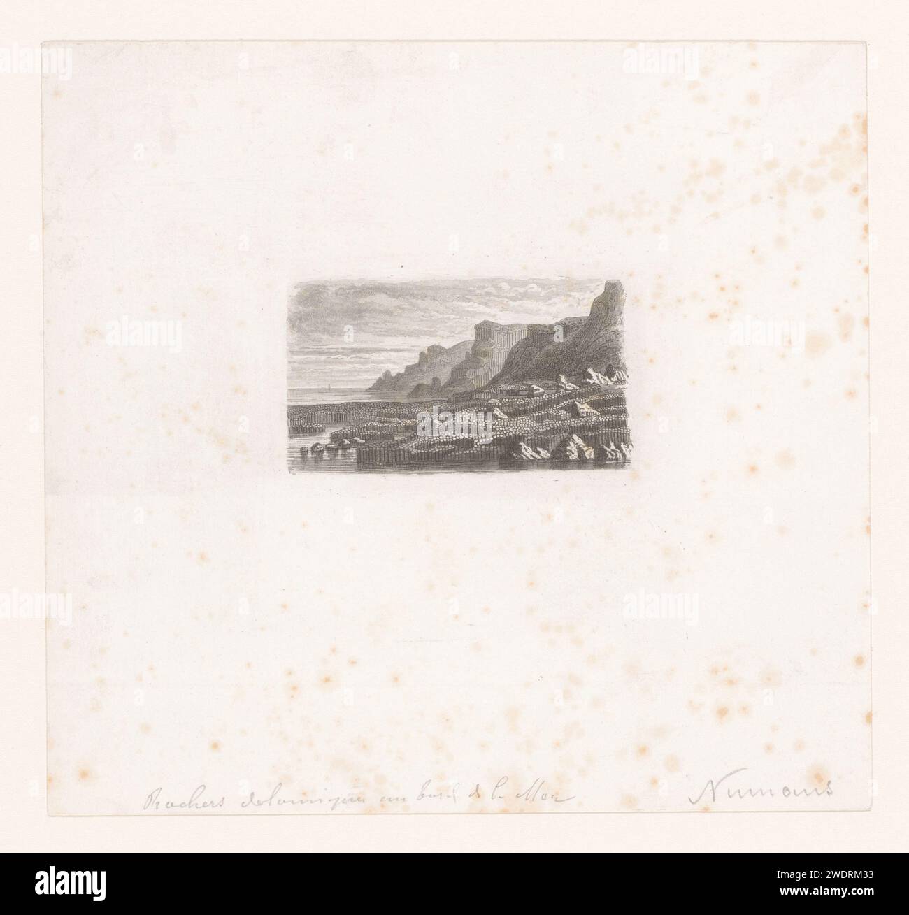 Dolomites aan Zee, Auguste Numans (attributed to), 1833 - 1879 print ...