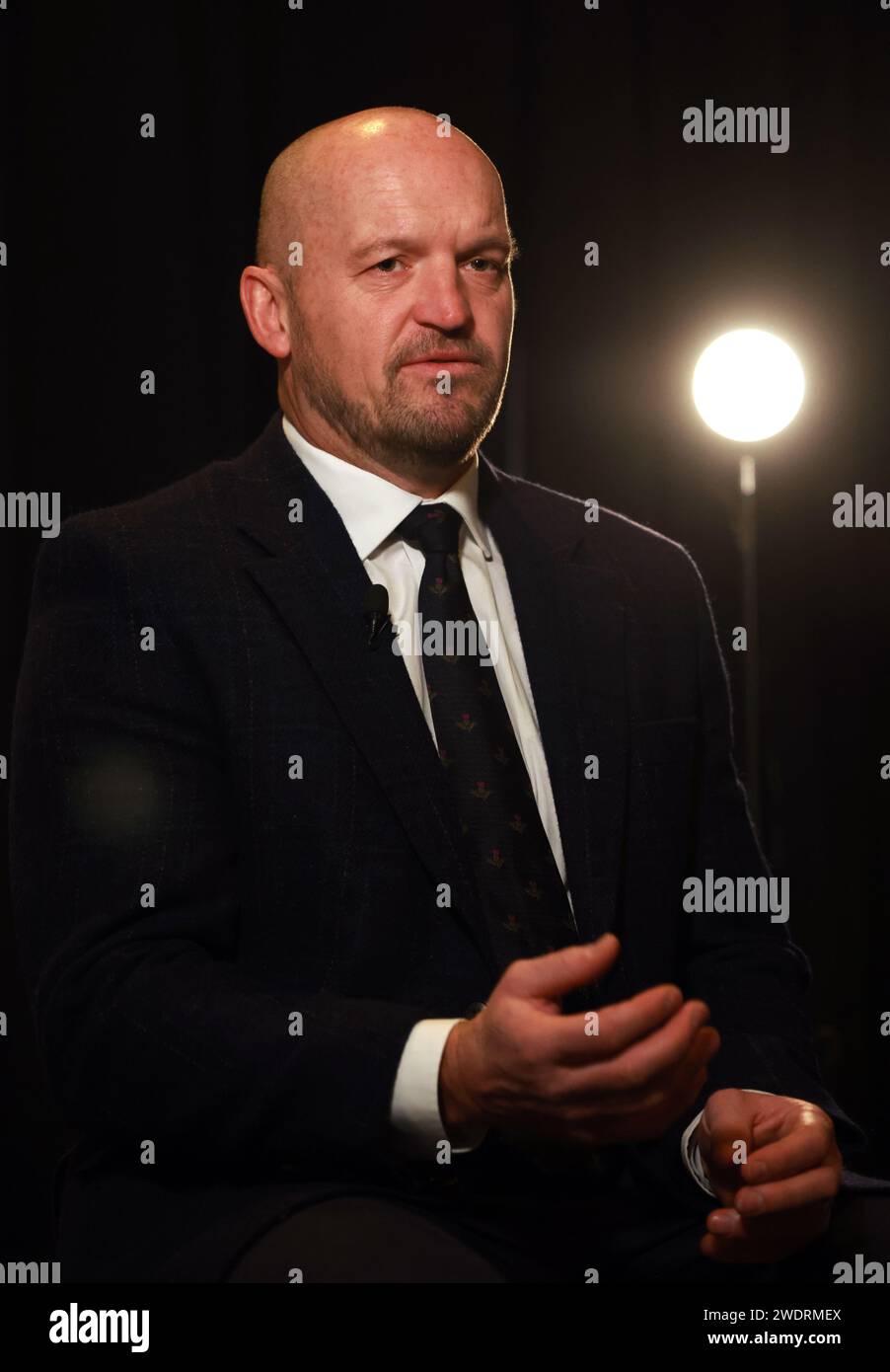 Scotland head coach, Gregor Townsend, during the 2024 Guinness Men's ...