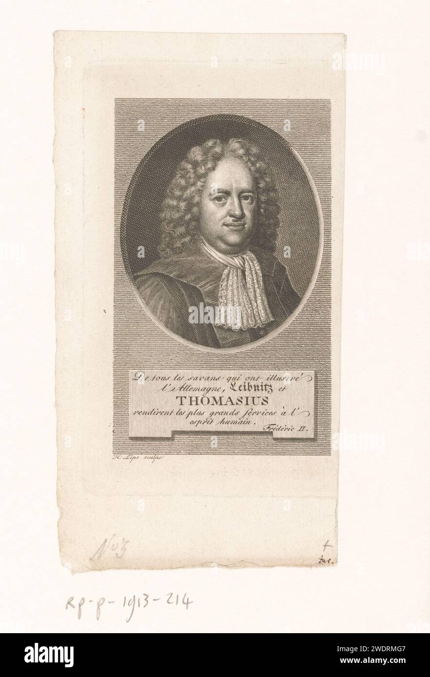 Portrait van Christian Thomasius, Johann Heinrich Lips, 1768 - 1817 ...