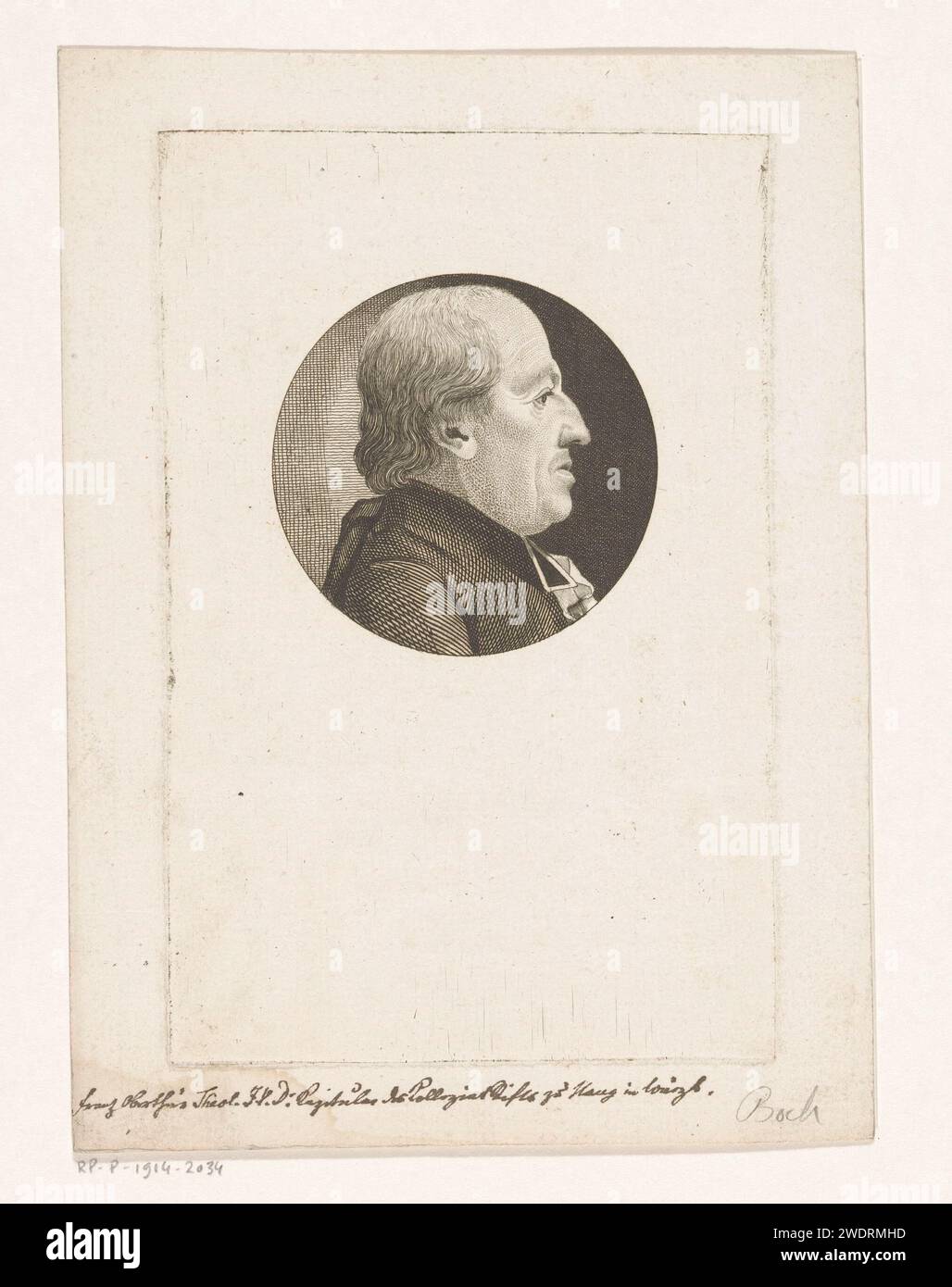 PortraT van Franz Oberthür, Christoph Wilhelm Bock, after Philipp Jakob ...