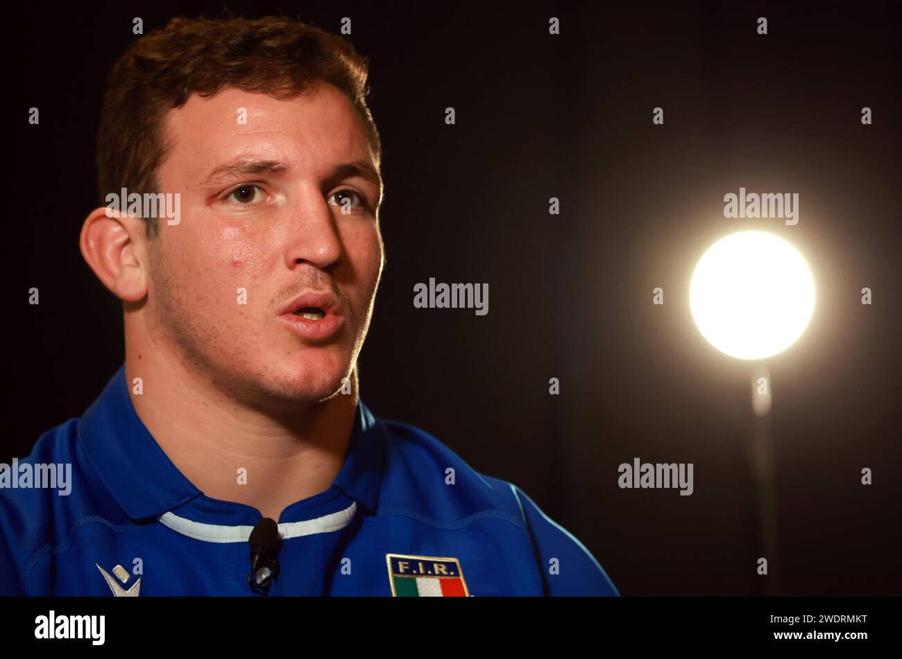 Italy captain Michele Lamaro during the 2024 Guinness Men's Six Nations Launch at the Guinness ...