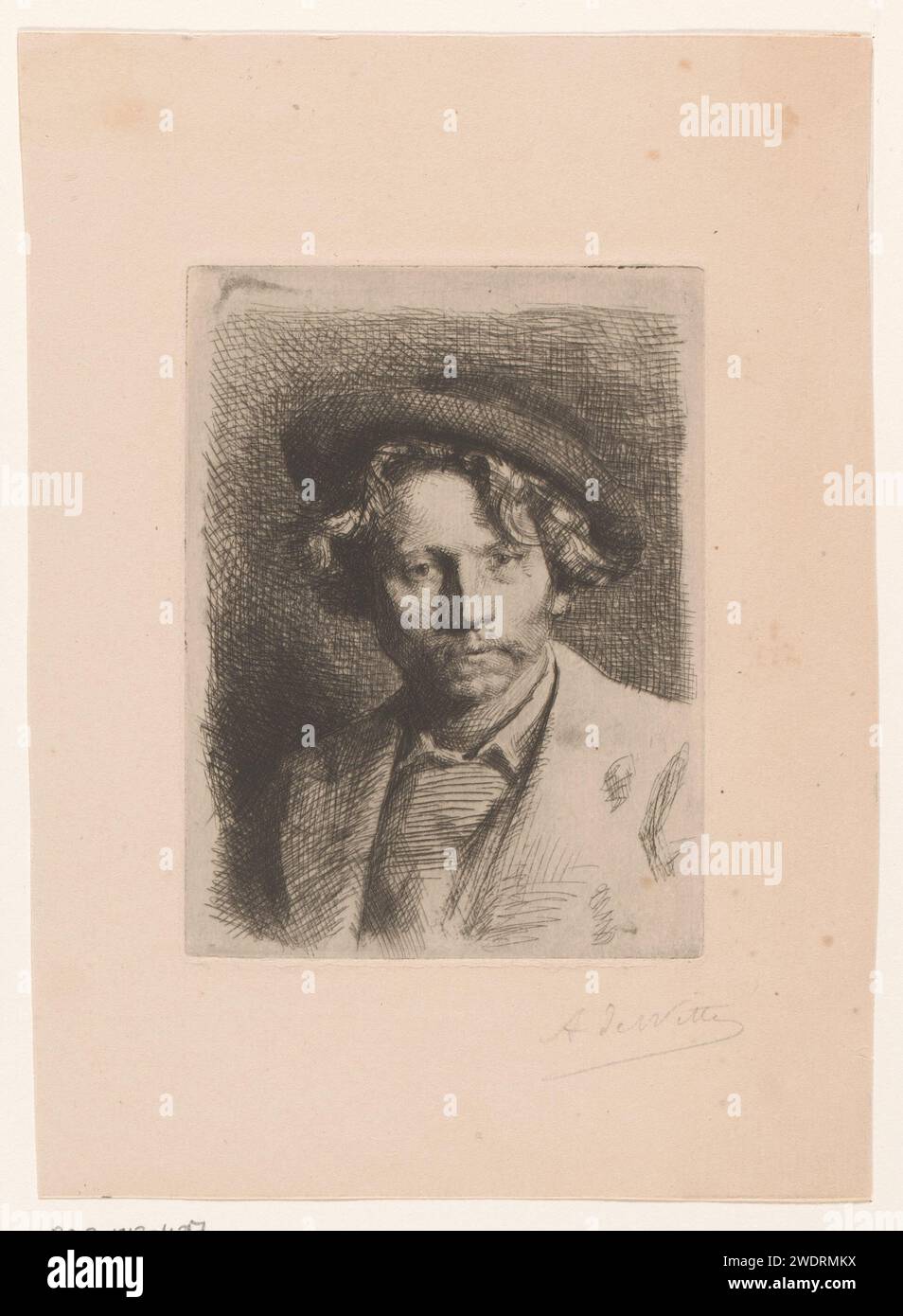 Portrait of Léon-Hubert Zeyen, Adrien de Witte, 1876 print paper ...