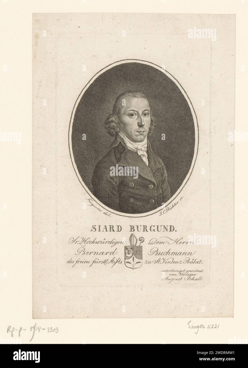 Portrait of Bernhard Buchmann, Johann Carl Richter, after Ferguson ...