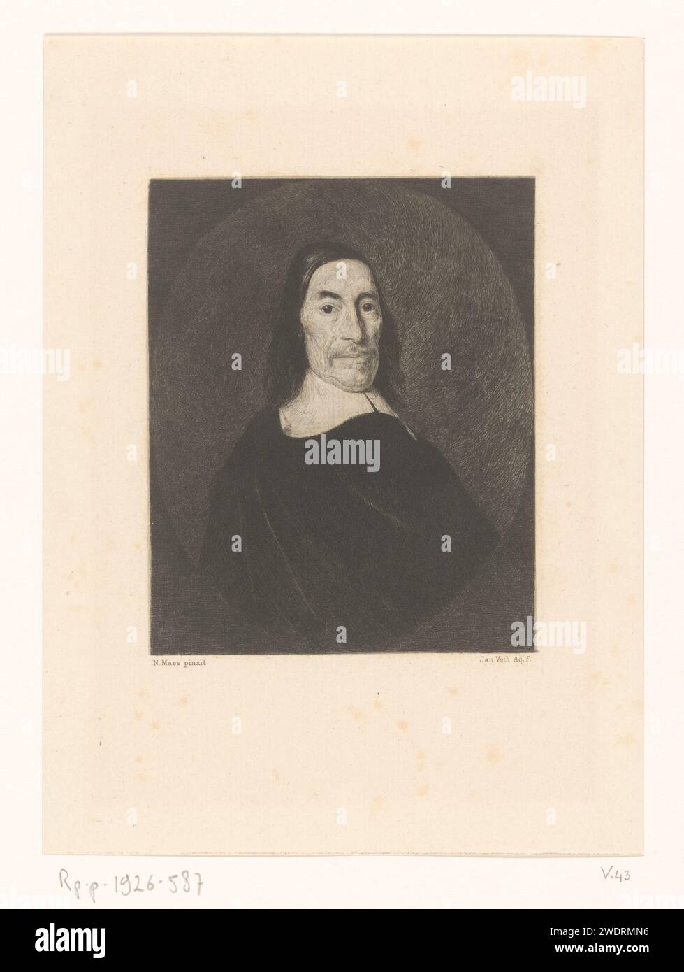 Portrait of Jacob de Witt, Jan Veth, after Nicolaes Maes, 1890 print ...
