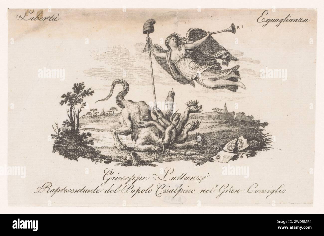 Letterhead for Giuseppe Lattanzi, Anonymous, After Pierre Prud'Hon ...