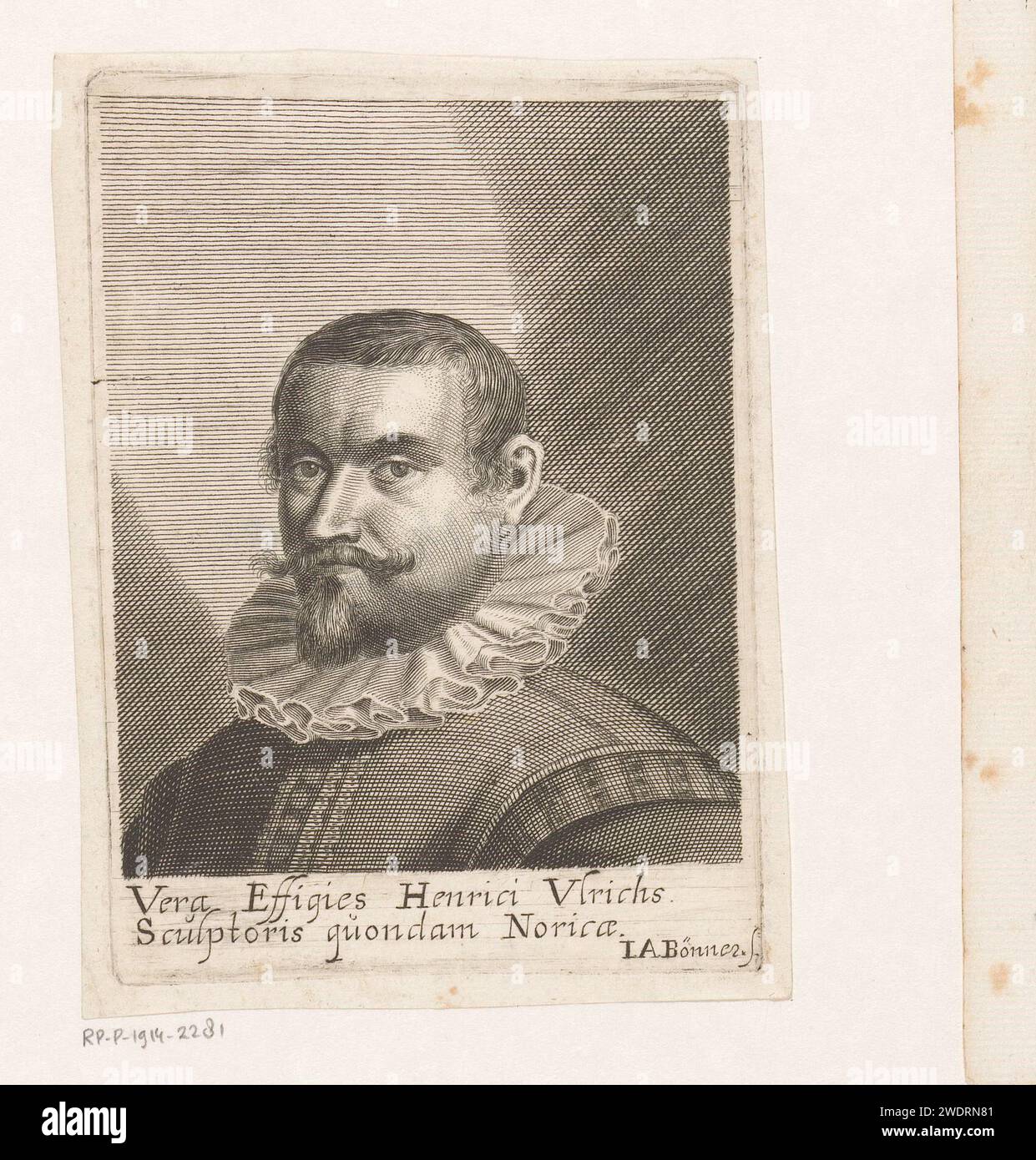 Portrait van Heinrich Ulrich, Johann Alexander Böner, 1657 - 1720 print ...