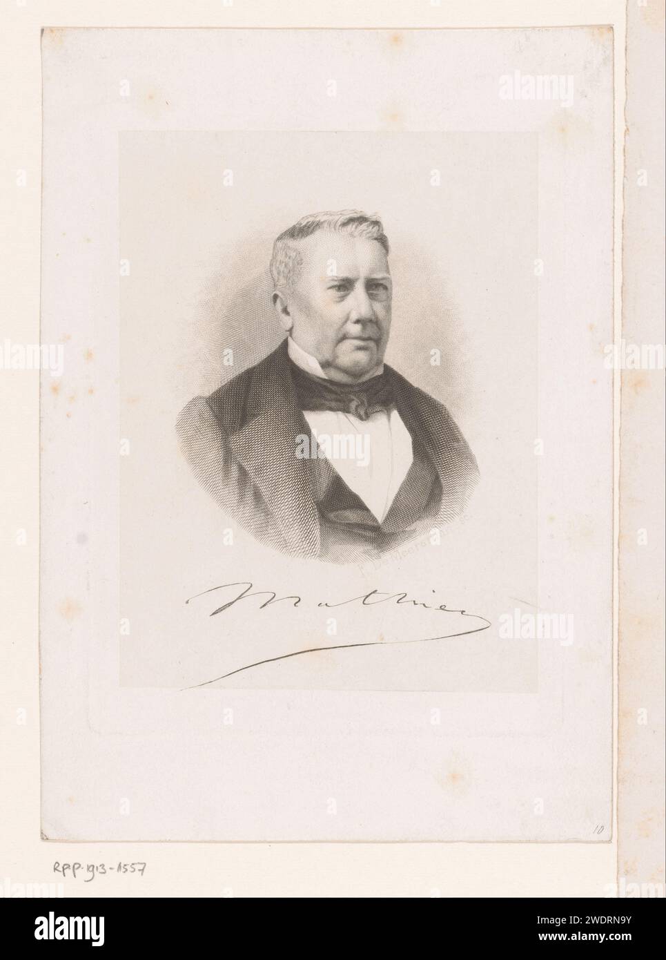 Portrait of Mathieu, François de Meersman, 1840 - 1905 print paper ...
