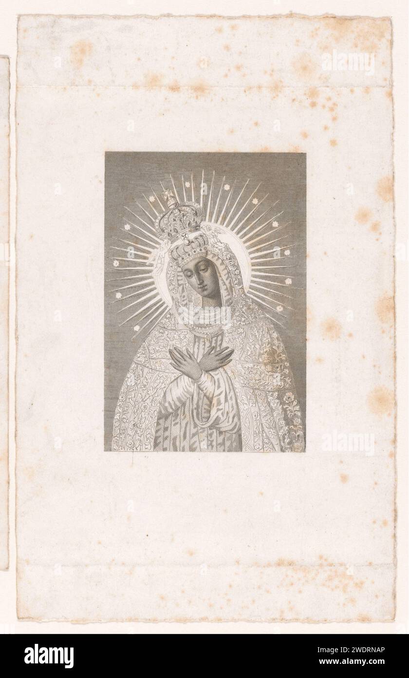 Maria with crown and rays wreath, Auguste Numans (attributed to), 1833 ...