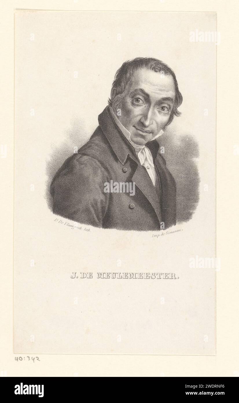 Portrait of Jozef Karel de Meulemeester, Pieter Jan de Vlamynck, 1805 ...