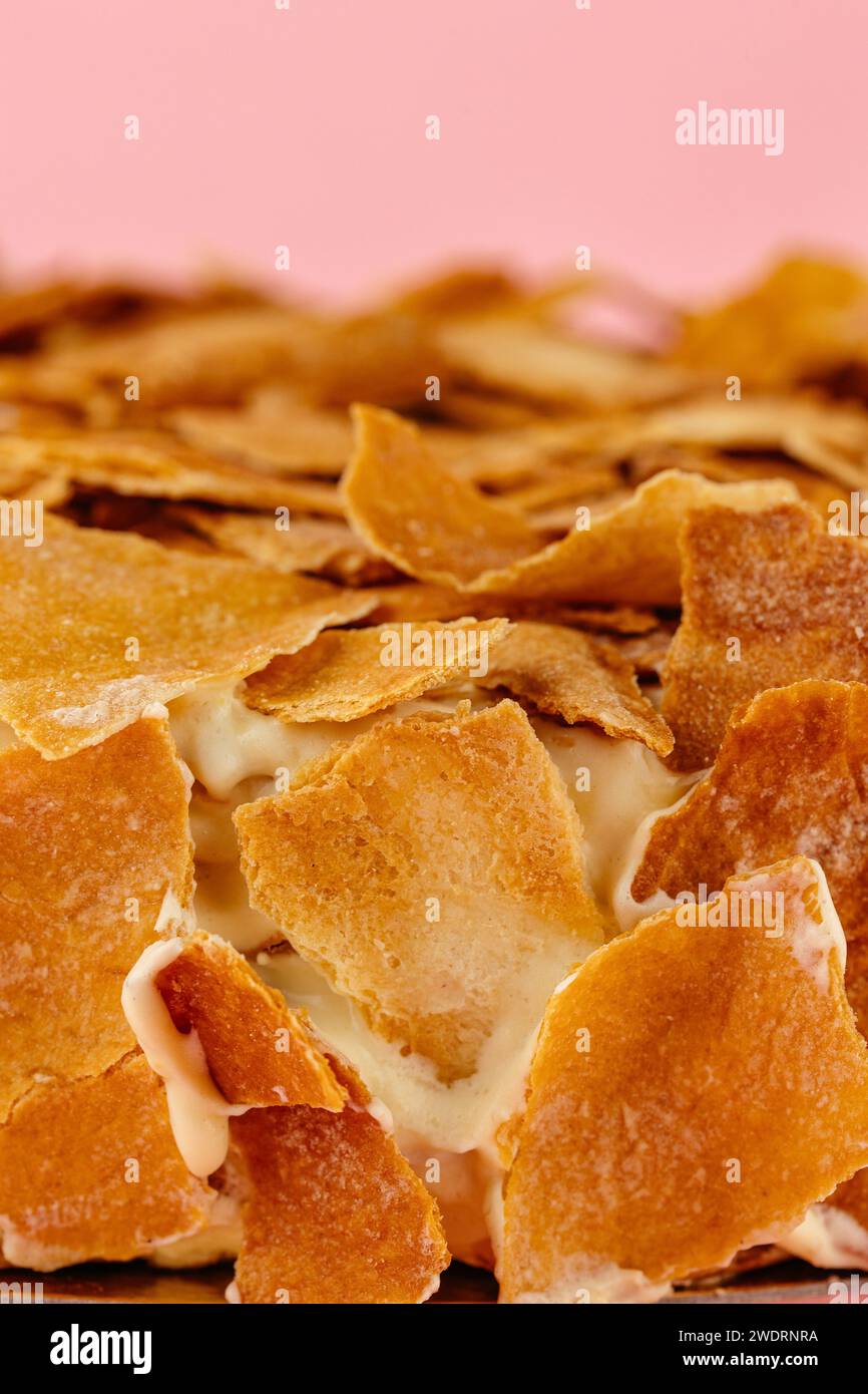 homemade puff pastry cake with buttercream Stock Photo - Alamy