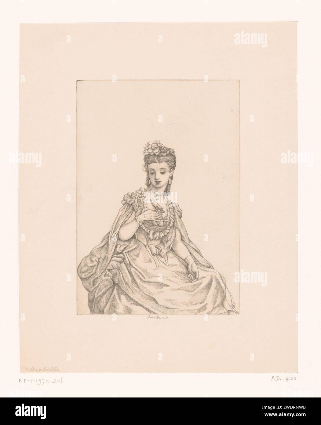 Arabella, Ernest Haskell, c. 1915 print Sitting young woman 'arabella ...