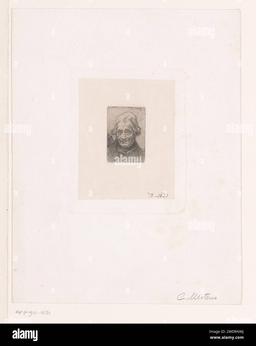 Head of an old man, Charles Mertens, 1882 print paper. etching old man ...