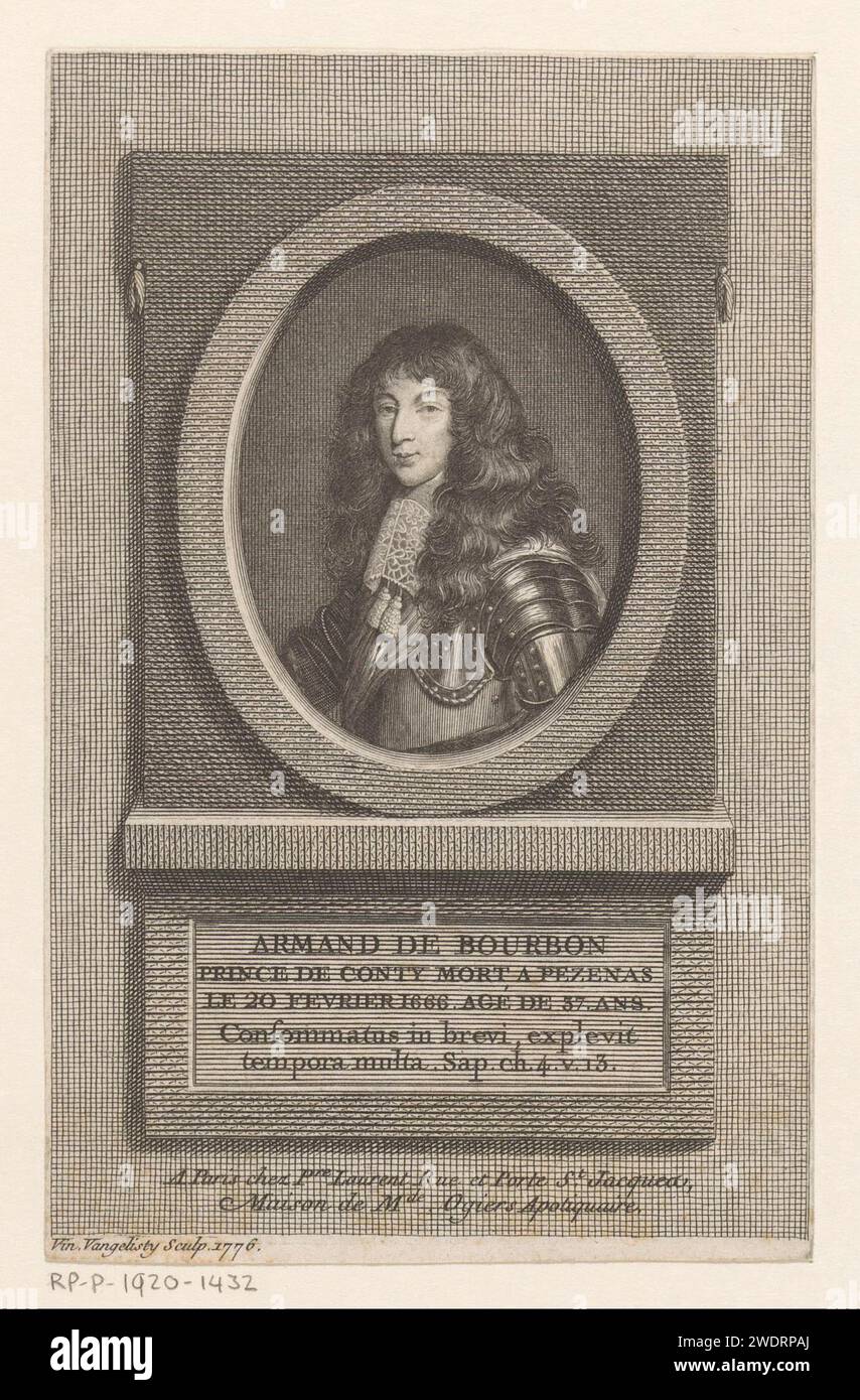 Portrait of Armand de Bourbon-Condé, Prince of Conti, Vincenzo Vangisti ...