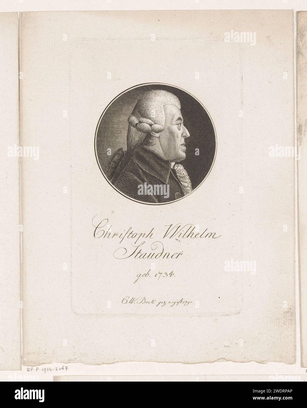 Portrait van Christoph Wilhelm Staudner, Christoph Wilhelm Bock, 1790 ...
