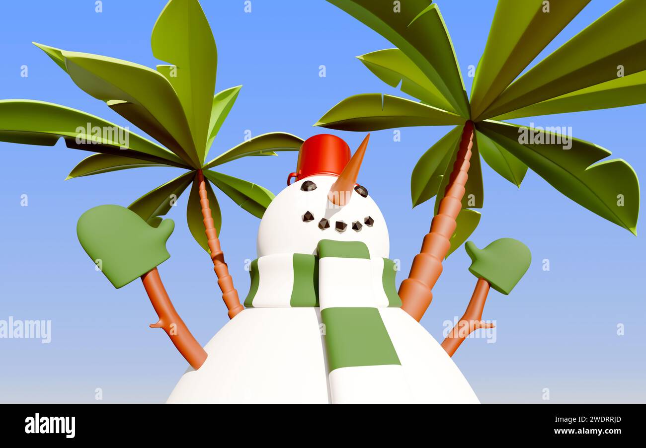 Palm tree snowman hi-res stock photography and images - Alamy