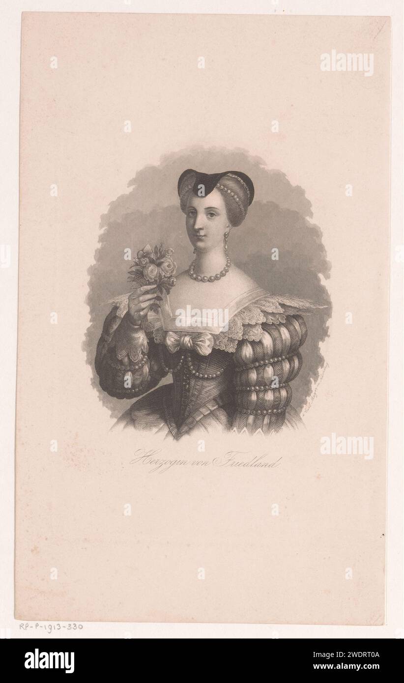 Portrait of the Duchess of Friedland, Carl Mayer, 1808 - 1868 print ...