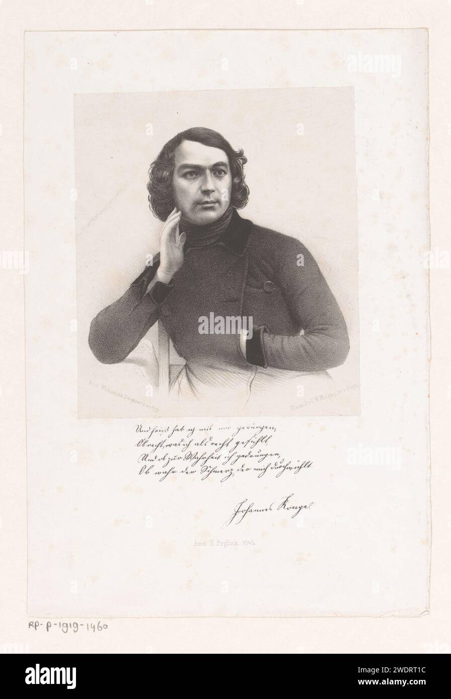 Portrait of Johannes Ronge, Anonymous, Steendrukkerij van C.W. MIELING ...
