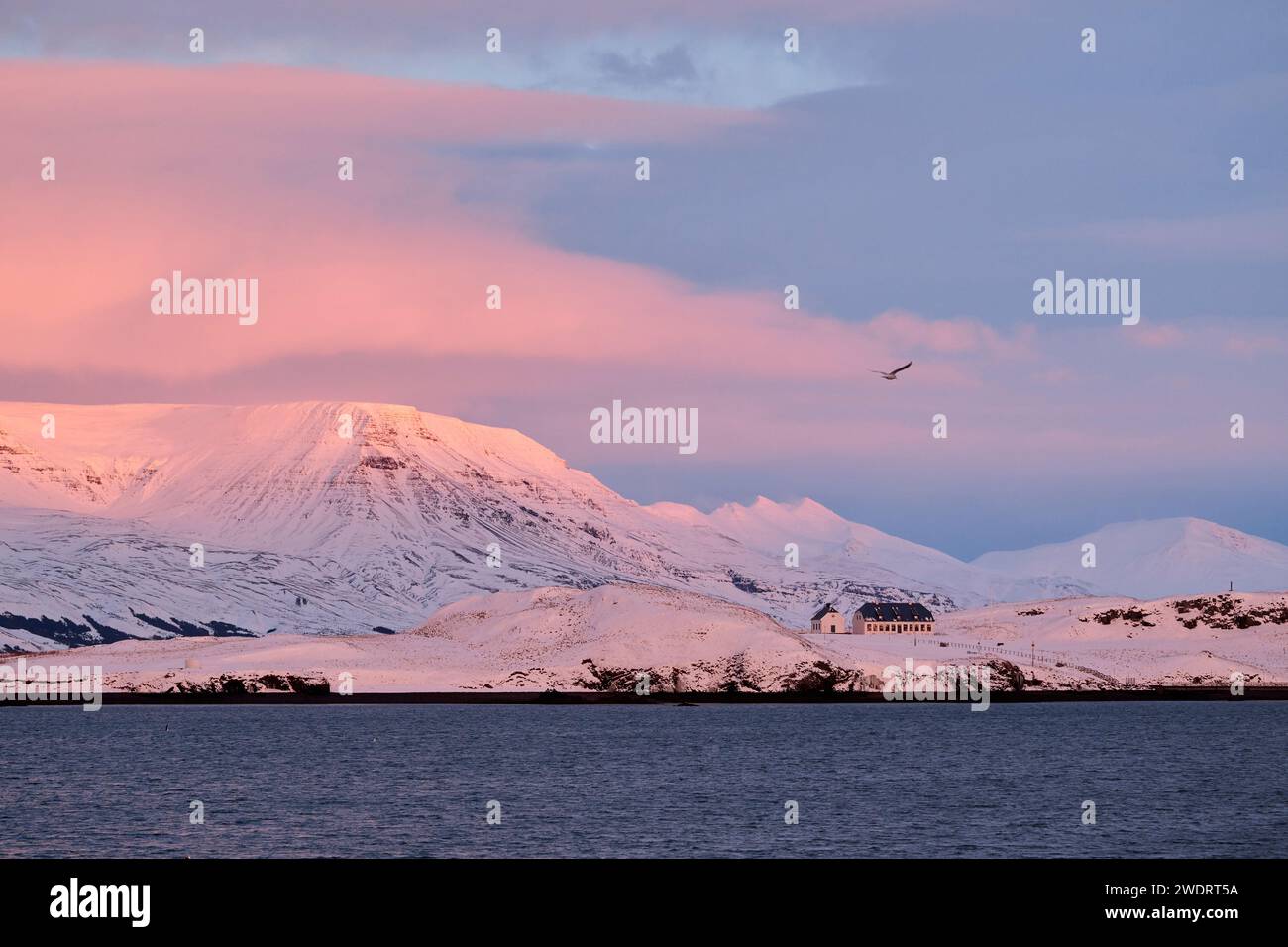 Amazing view of snowy mountains Stock Photo - Alamy