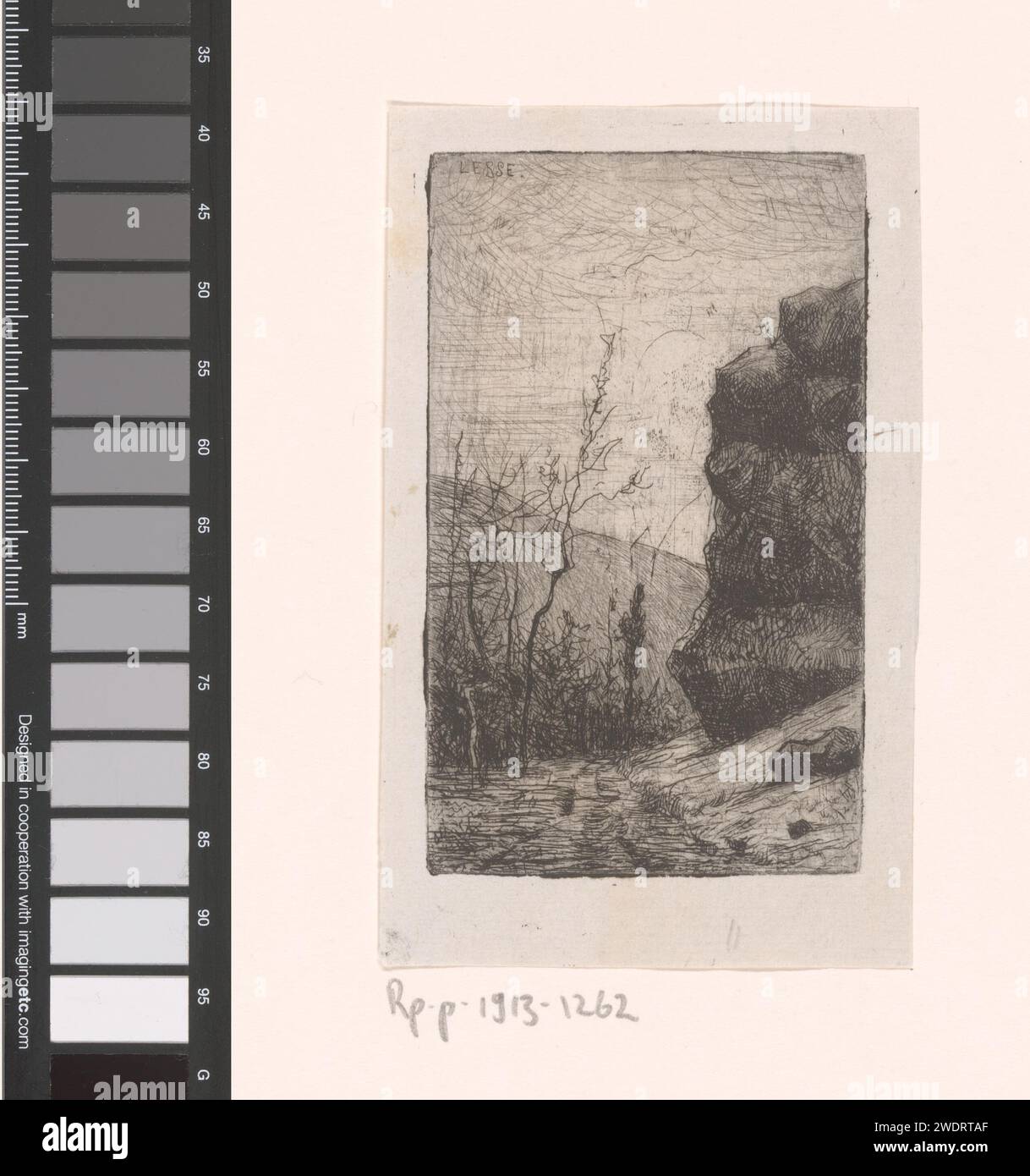 Lesse, Philip Zilcken, 1867 - 1890 print View of the river Lesse, and ...