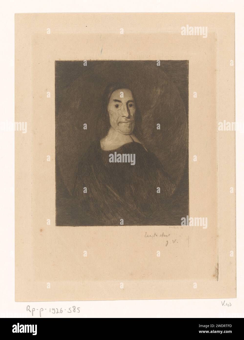 Portrait of Jacob de Witt, Jan Veth, after Nicolaes Maes, 1890 print ...