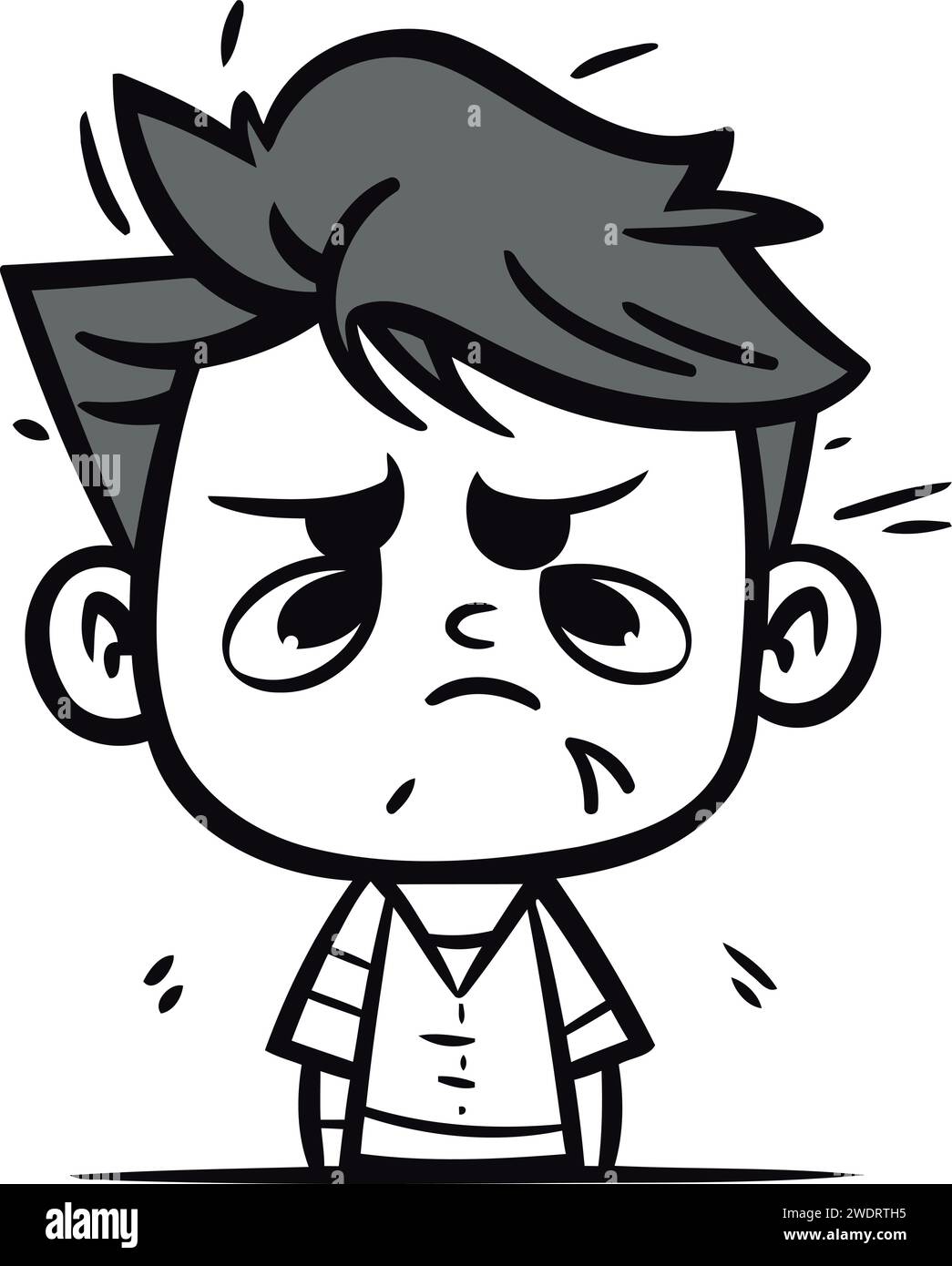 Angry boy drawing vector vectors Stock Vector Images - Alamy