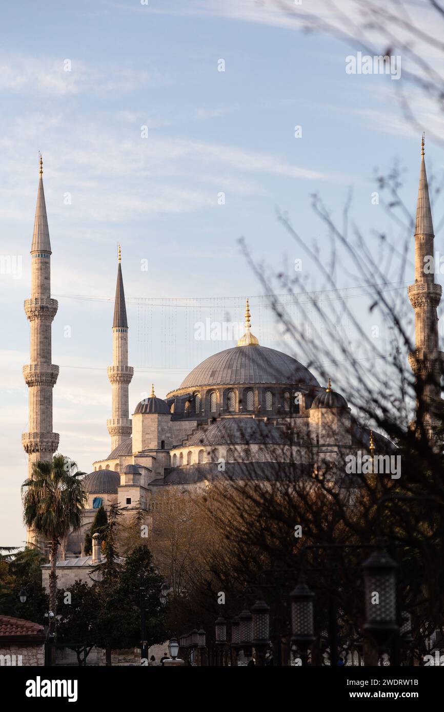 The Blue Mosque during soft golden hour in Istanbul Stock Photo - Alamy