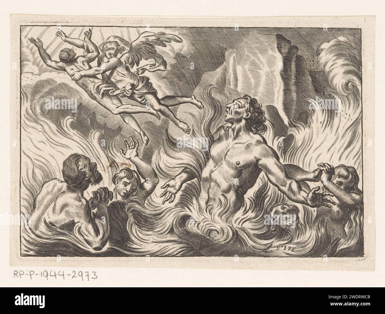 Rescue of a soul from purgatory, Isabella Piccini, 1654 - 1734 print ...