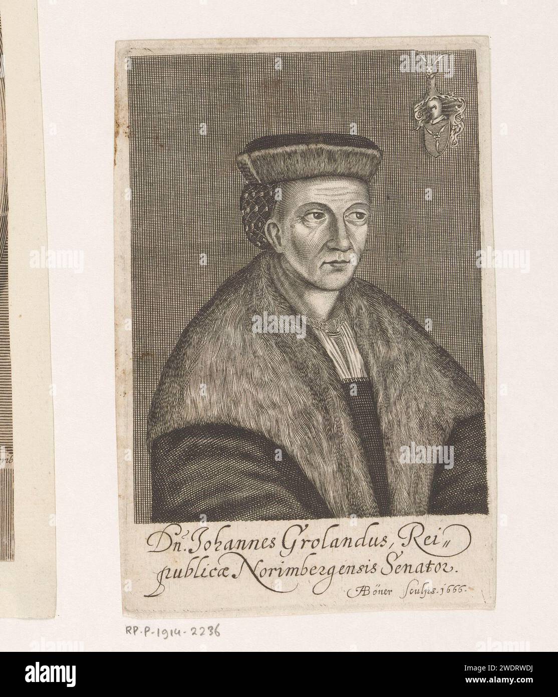 Porter van Johann Groland, Johann Alexander Böns, 1666 print Nuremberg ...