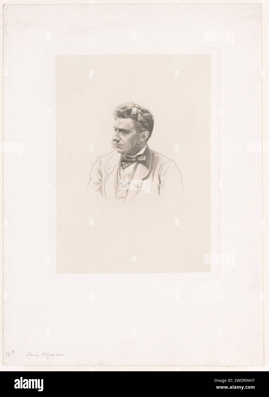 Portrait of Louis Hymans, Jean -Baptiste Meunier, 1831 - 1900 print ...
