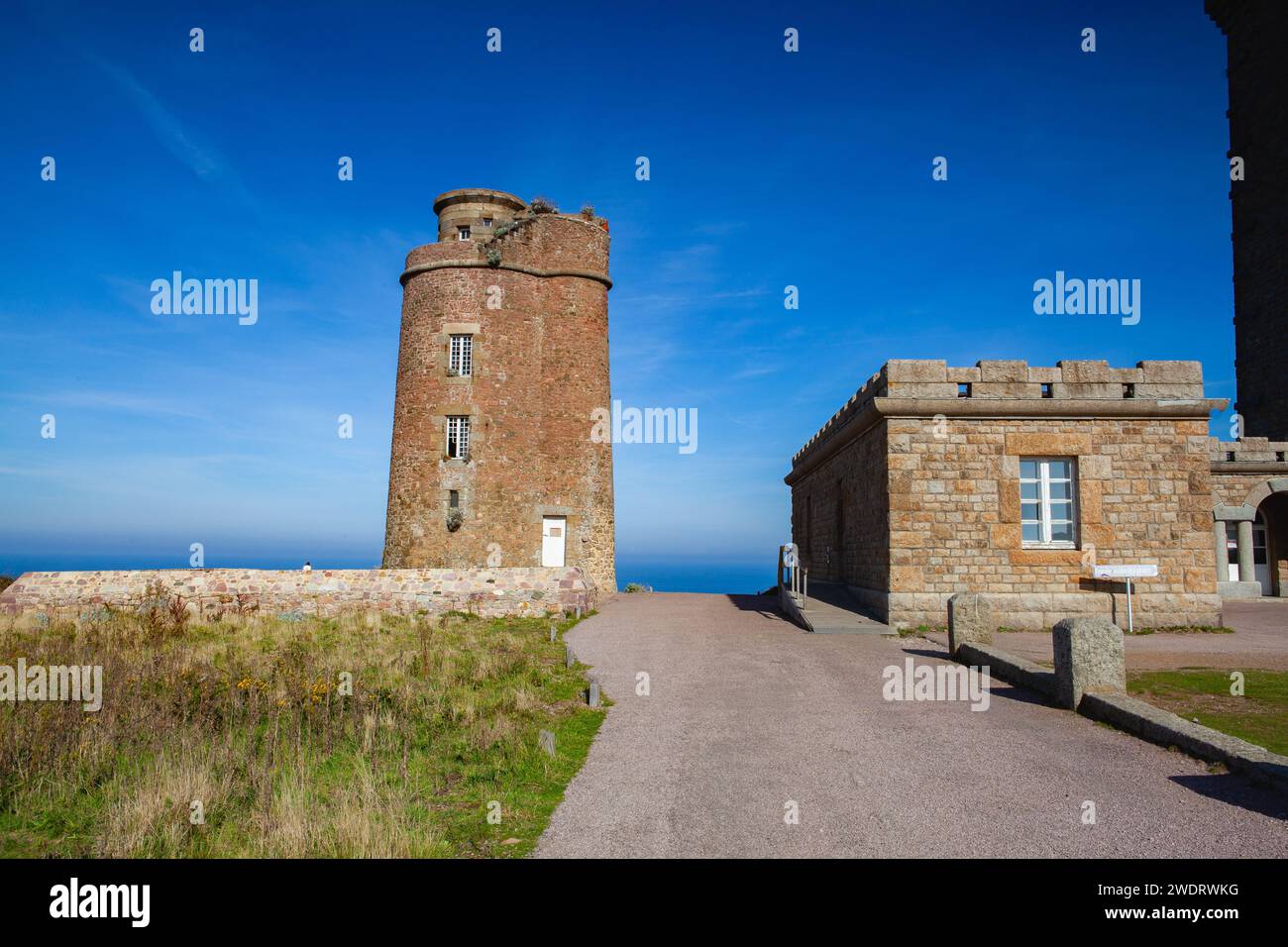 Lighthouse on the Cap Frehel, Brittany, France Stock Photo - Alamy