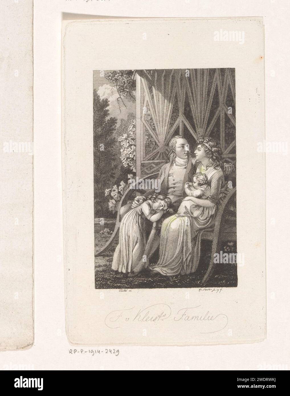 Family portrait of Franz Alexander von Kleist with his wife Albertine ...