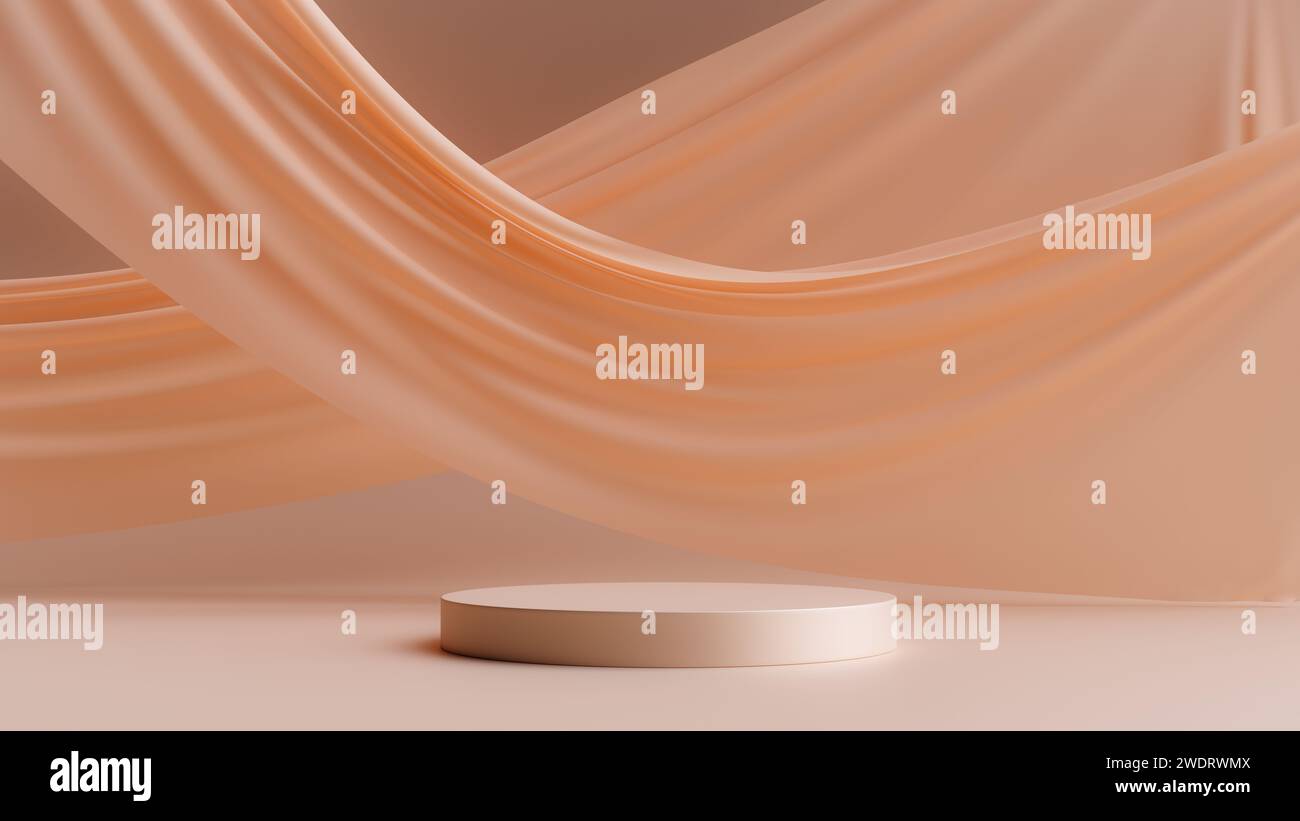 abstract Podium concept background with soft cloth,3d rendering Stock ...